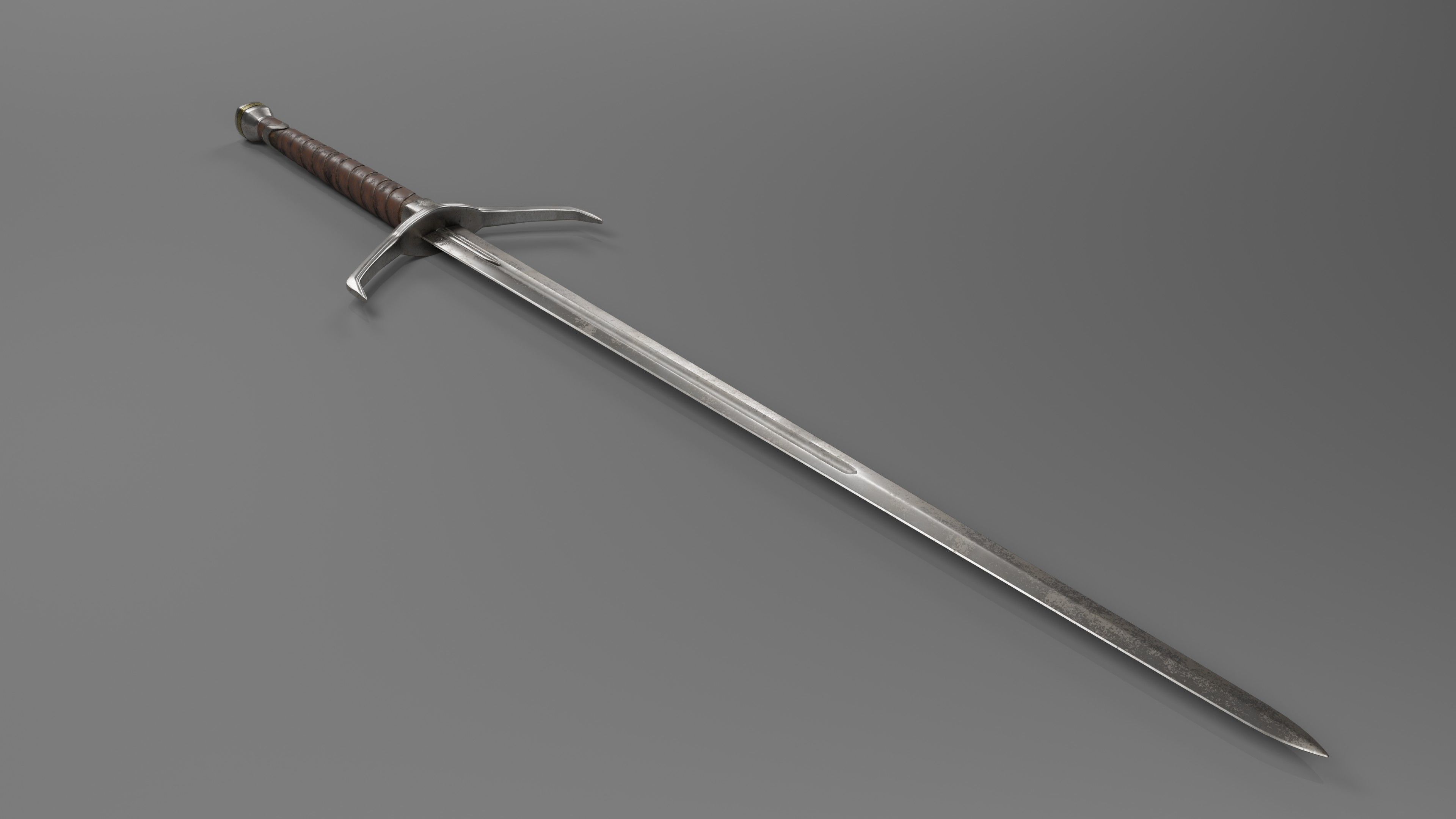 3D model lowpoly HQ medieval sword VR / AR / low-poly | CGTrader