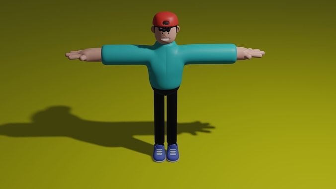 Low poly Model character cartoon 3D model | CGTrader
