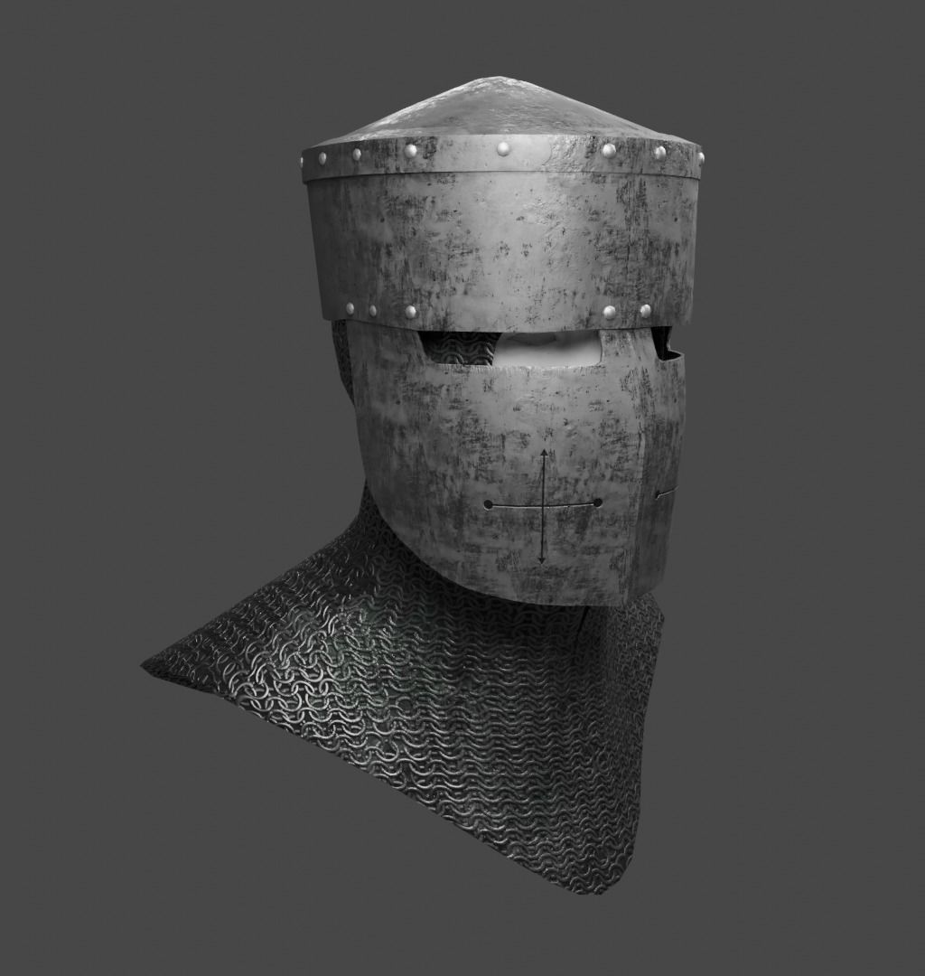 3D model Medieval Spangenhelm with Faceplate VR / AR / low-poly | CGTrader
