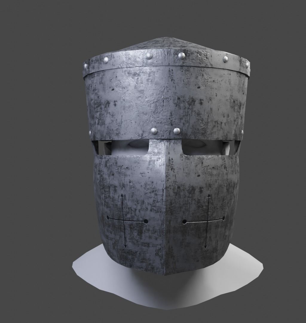 3D model Medieval Spangenhelm with Faceplate VR / AR / low-poly | CGTrader