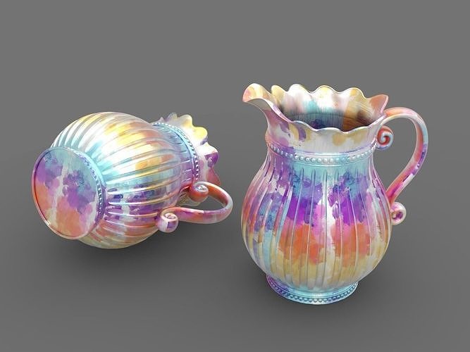 Pitcher colorful 3D model | CGTrader