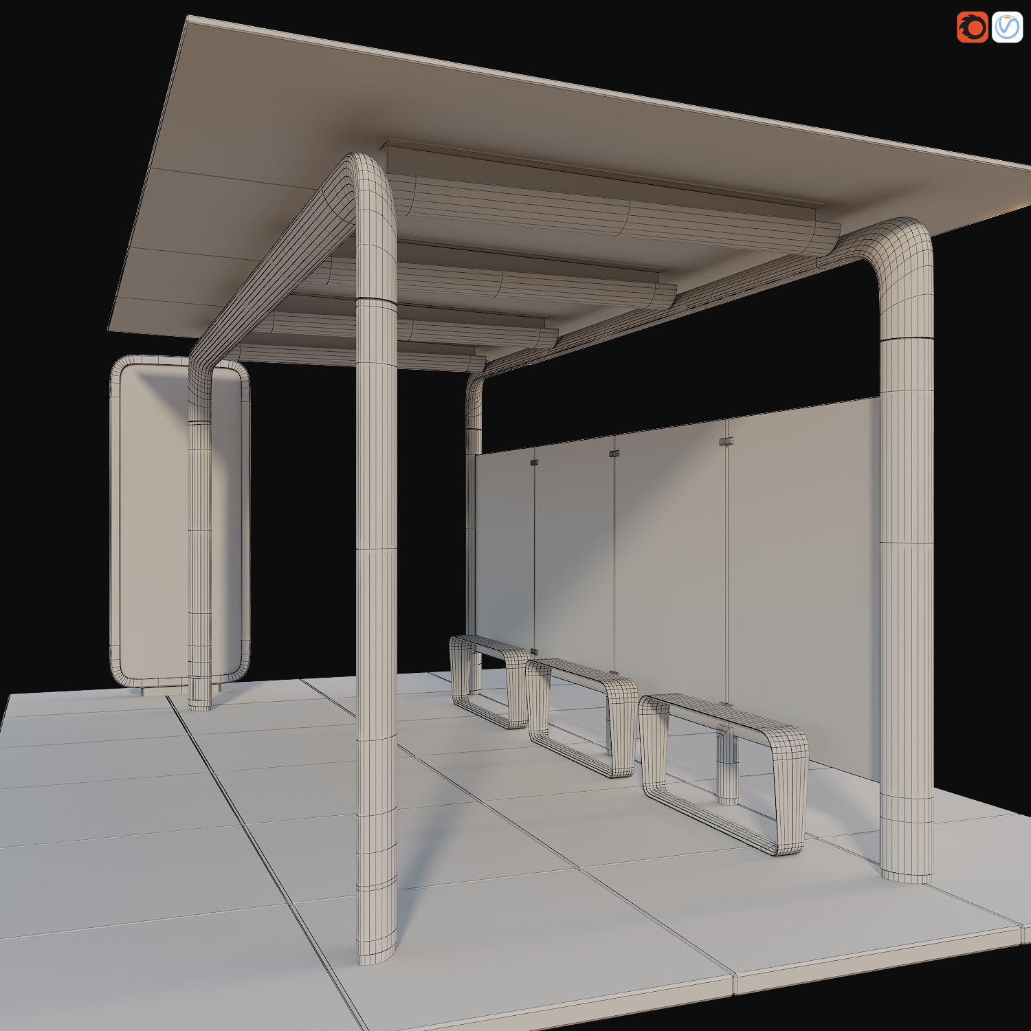 Bus Station 3D model | CGTrader