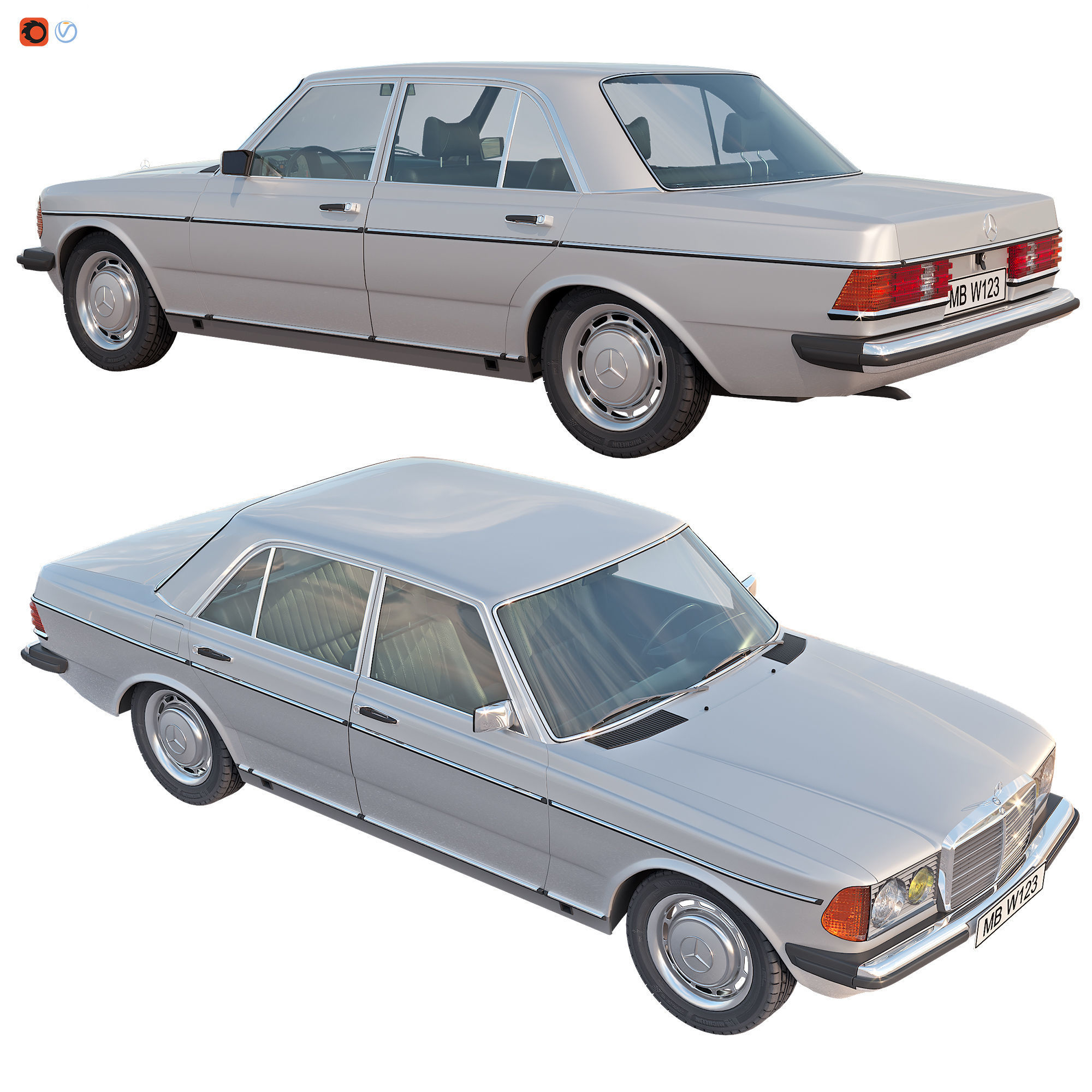 Mercedes benz W123 3D model | CGTrader