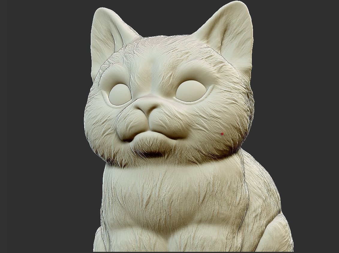 cat sitting 3D model 3D printable | CGTrader