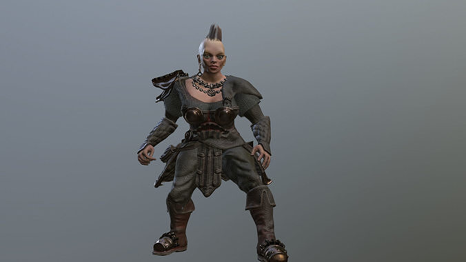Female Barbarian Diablo 3 3d Model
