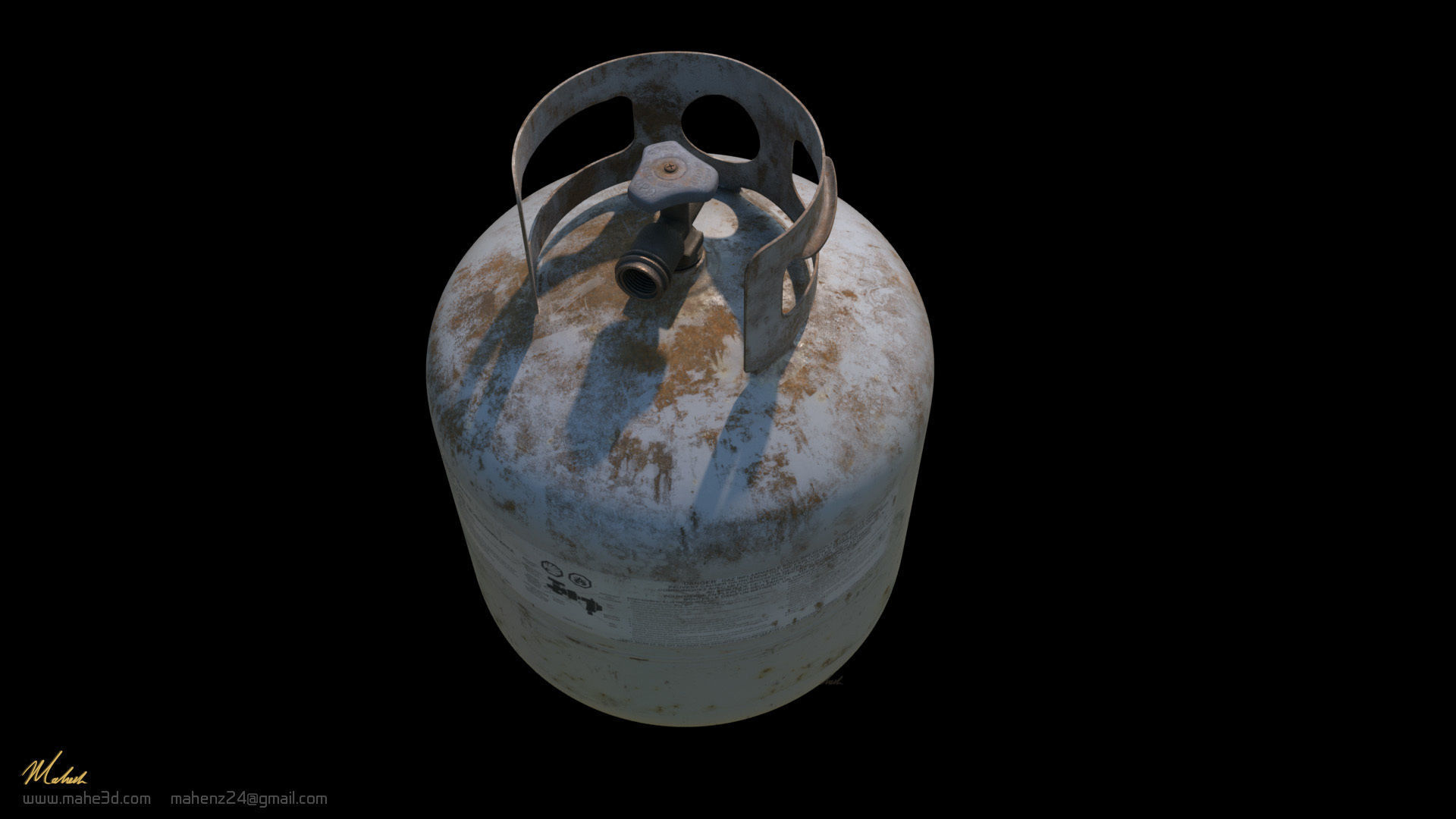 Rusty Propane gas cylinder 3D model | CGTrader