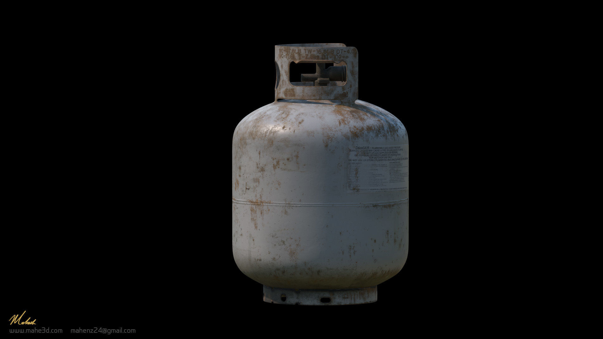 Rusty Propane gas cylinder 3D model | CGTrader