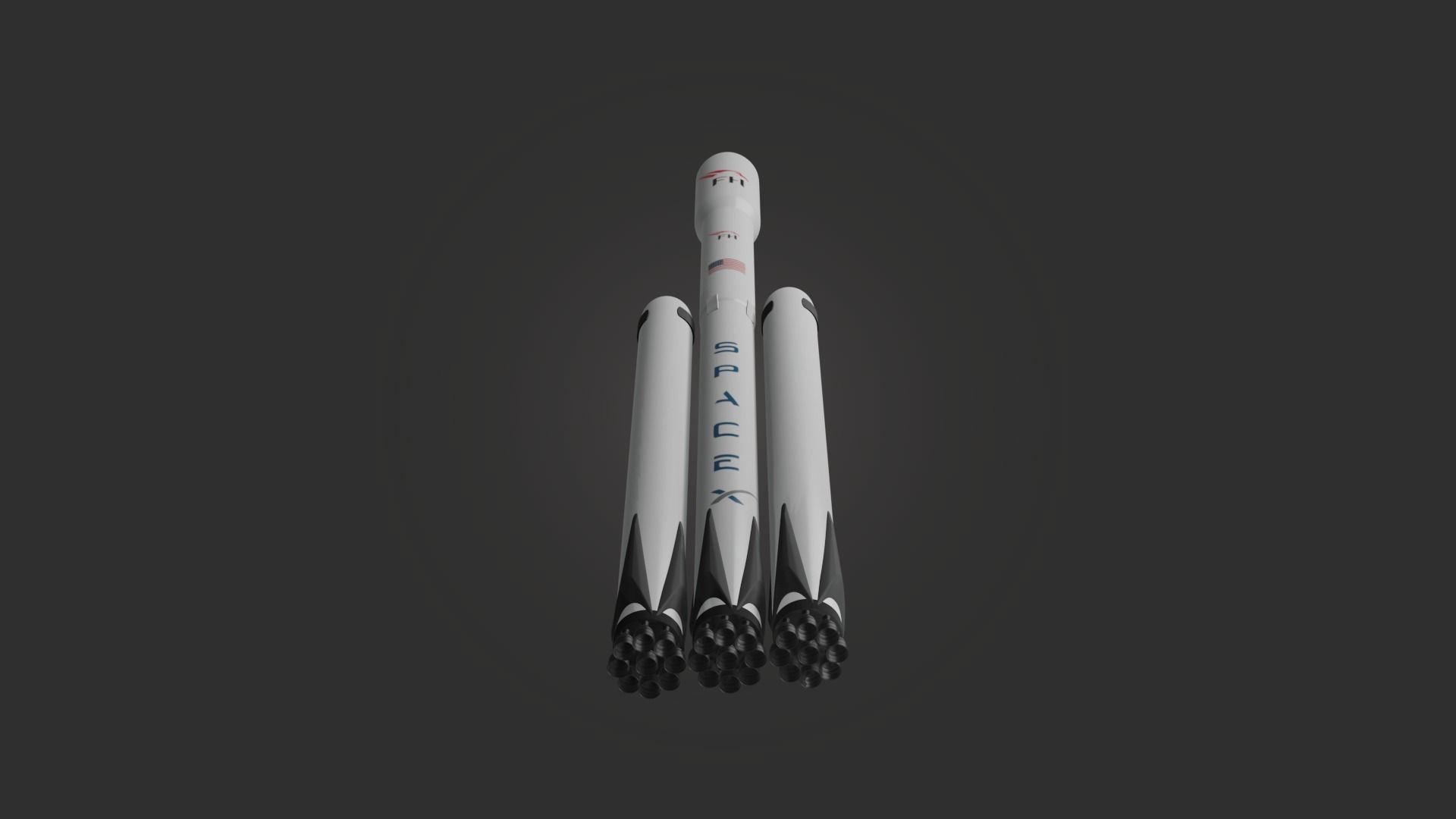 3D model Spacex Falcon Heavy 3D Model VR / AR / low-poly | CGTrader
