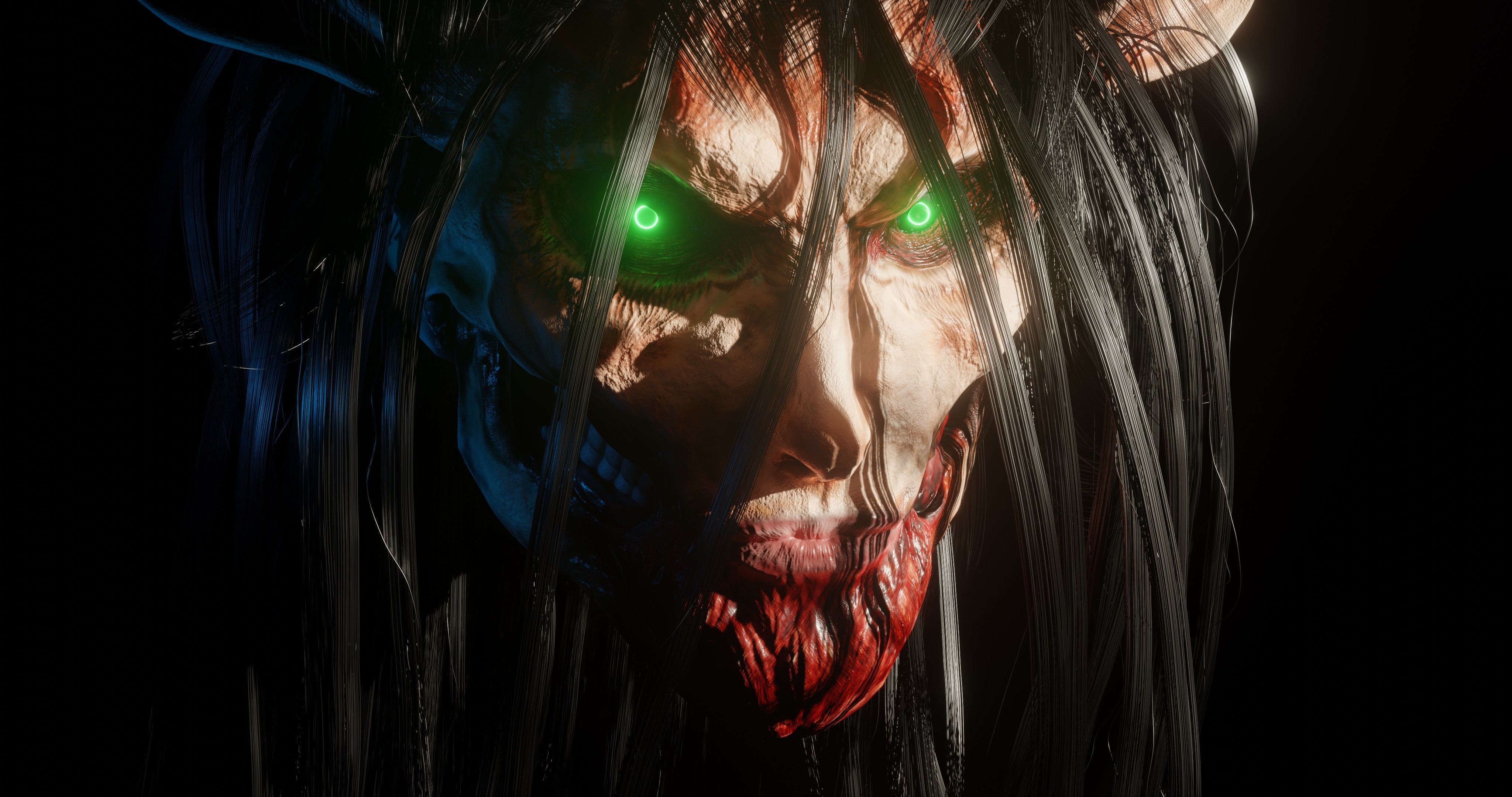 3D model Eren Founding Titan 3d model Face only VR / AR / low-poly ...