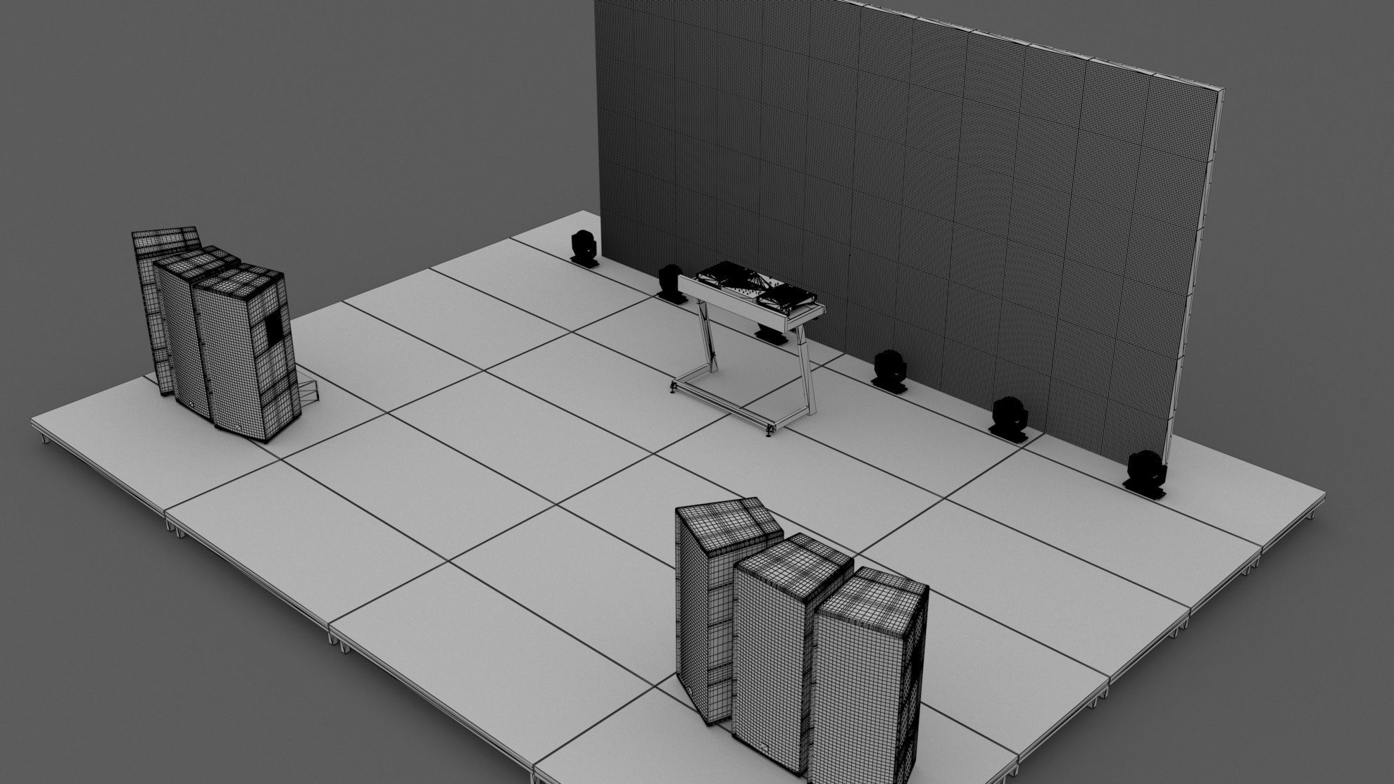 Dj Booth Stage 3D model | CGTrader