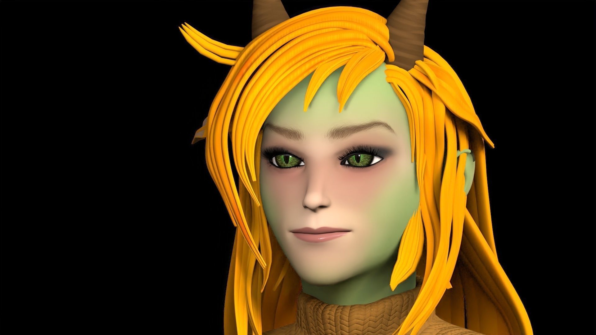 fantasy Fictional girl Anime 3D model rigged | CGTrader