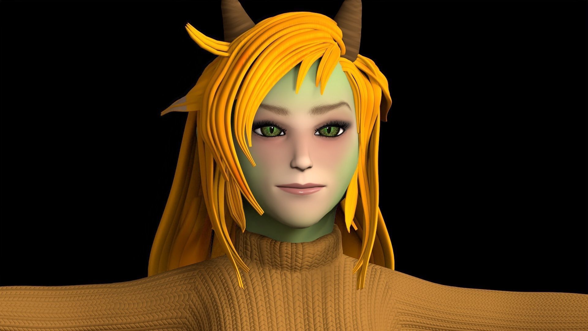 fantasy Fictional girl Anime 3D model rigged | CGTrader