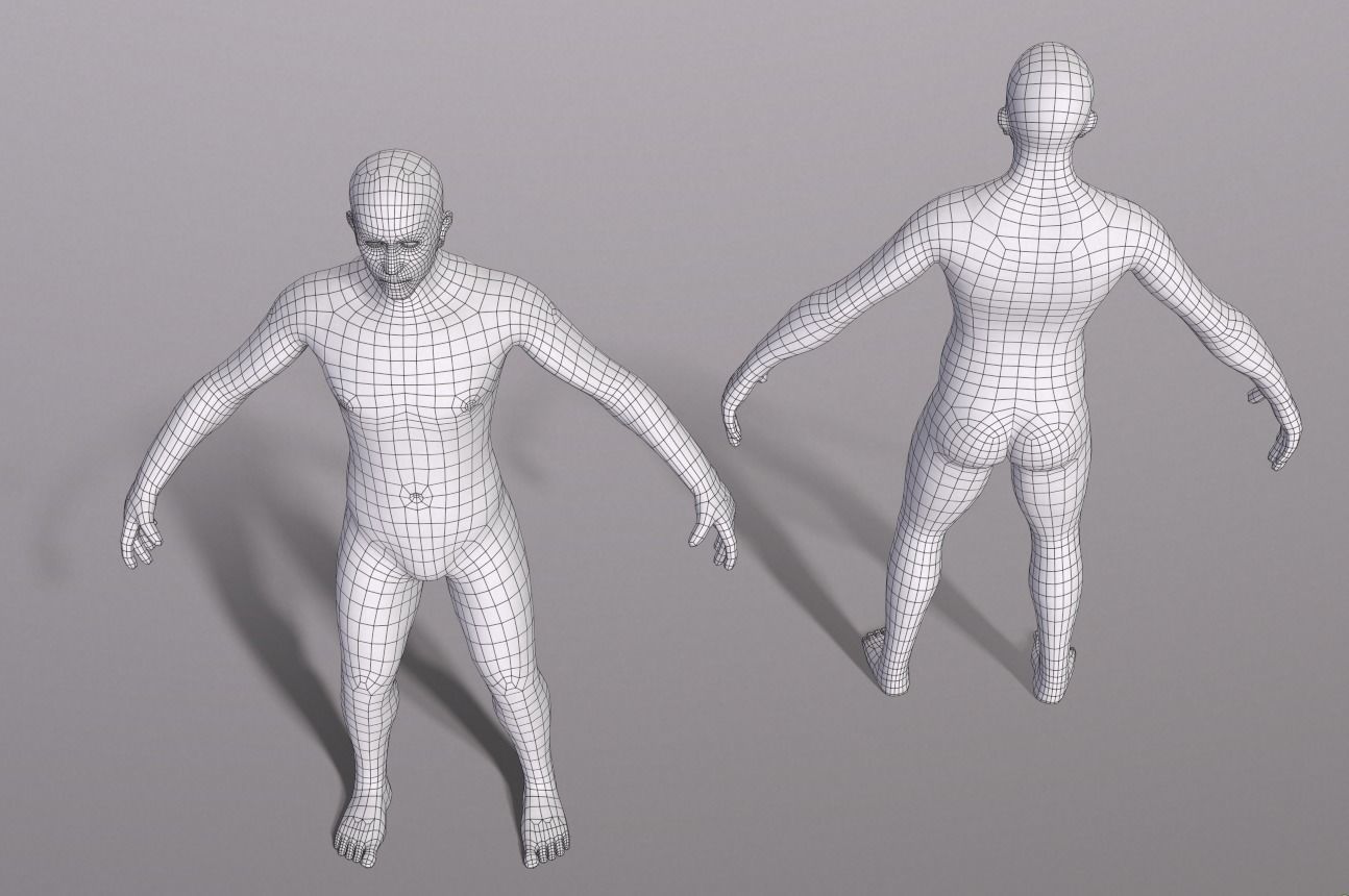 3D model Human Body Base Mesh VR / AR / low-poly | CGTrader
