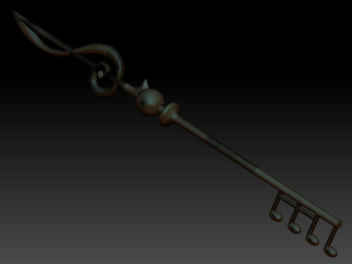 Locke and Key Music box key 3D model 3D printable | CGTrader