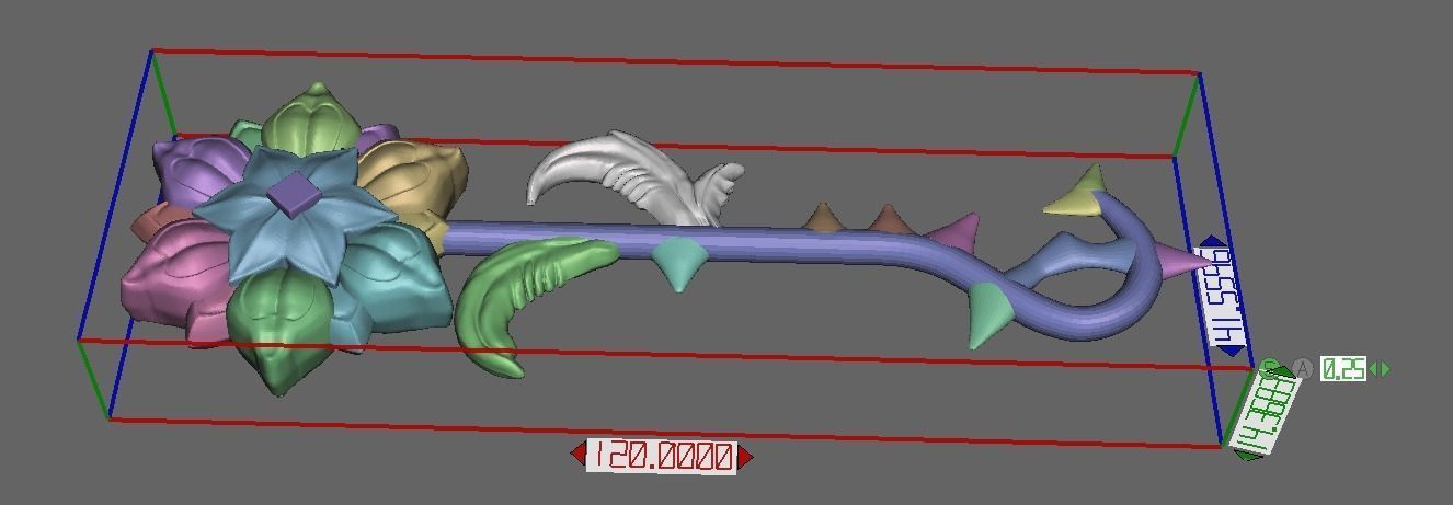 Locke and Key Thorn key 3D model 3D printable | CGTrader