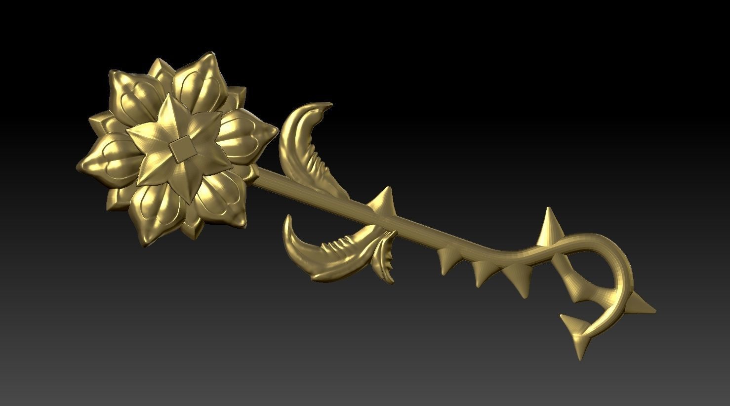 Locke and Key Thorn key 3D model 3D printable | CGTrader