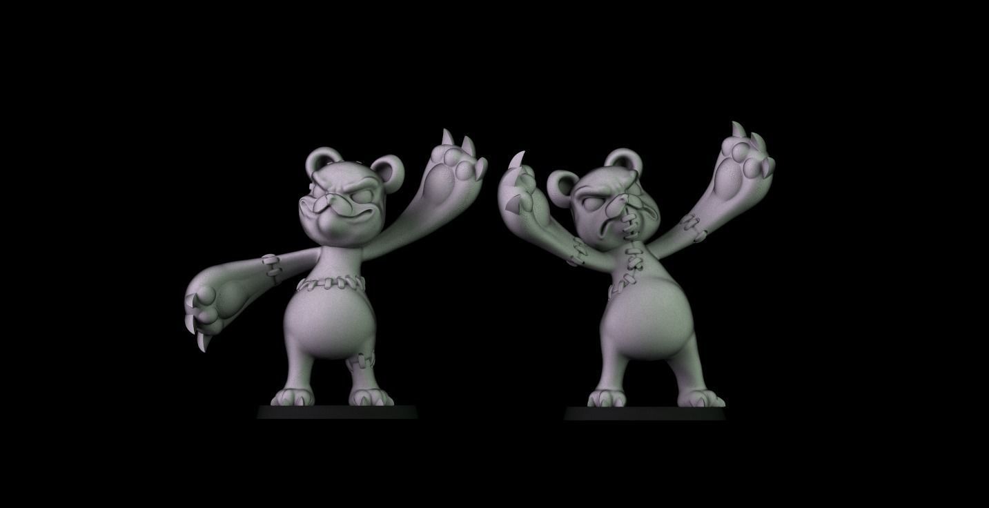 Killer teddy Bears Team 3D model 3D printable | CGTrader