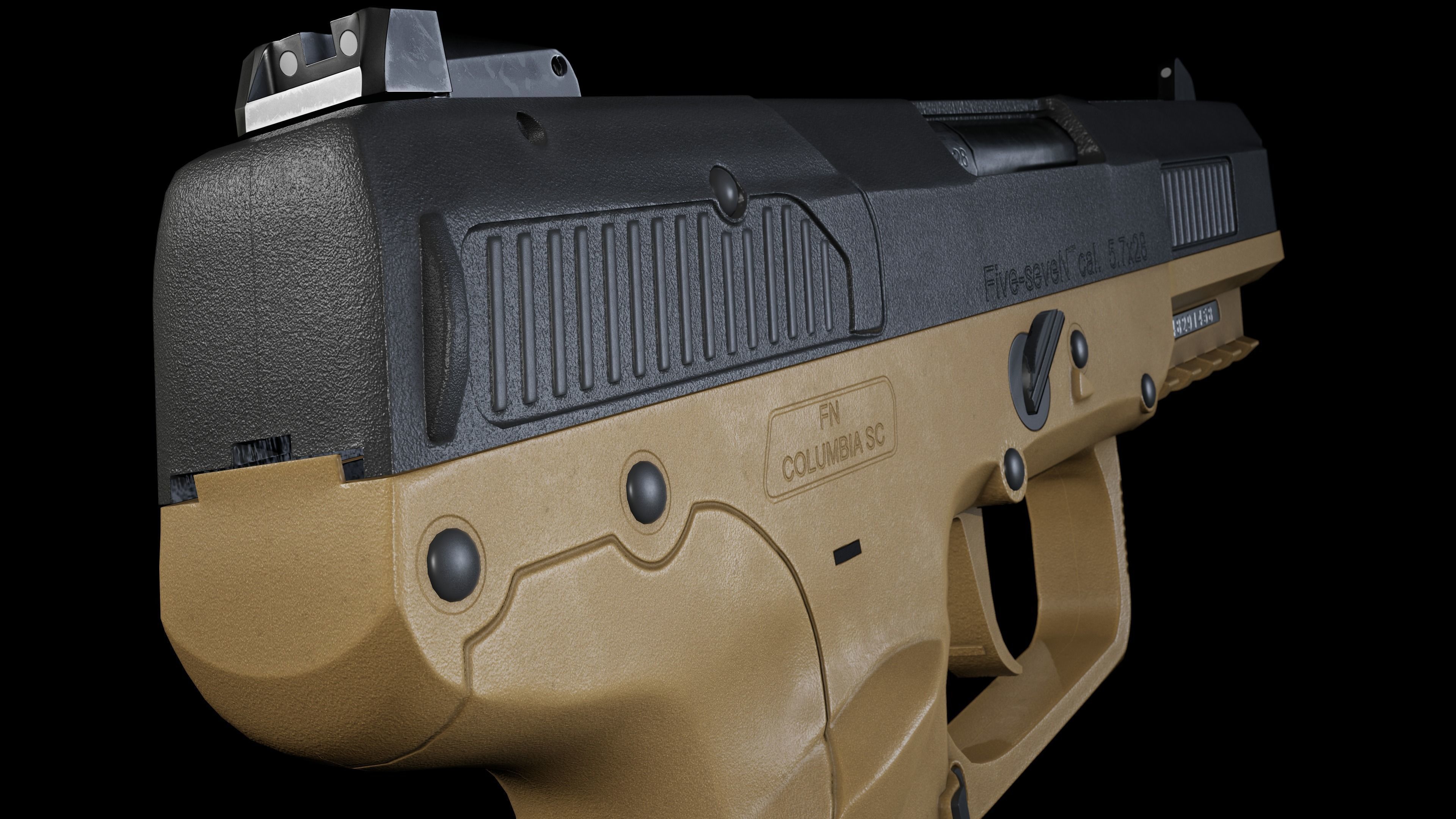 3D model FN Five-seveN Pistol VR / AR / low-poly | CGTrader
