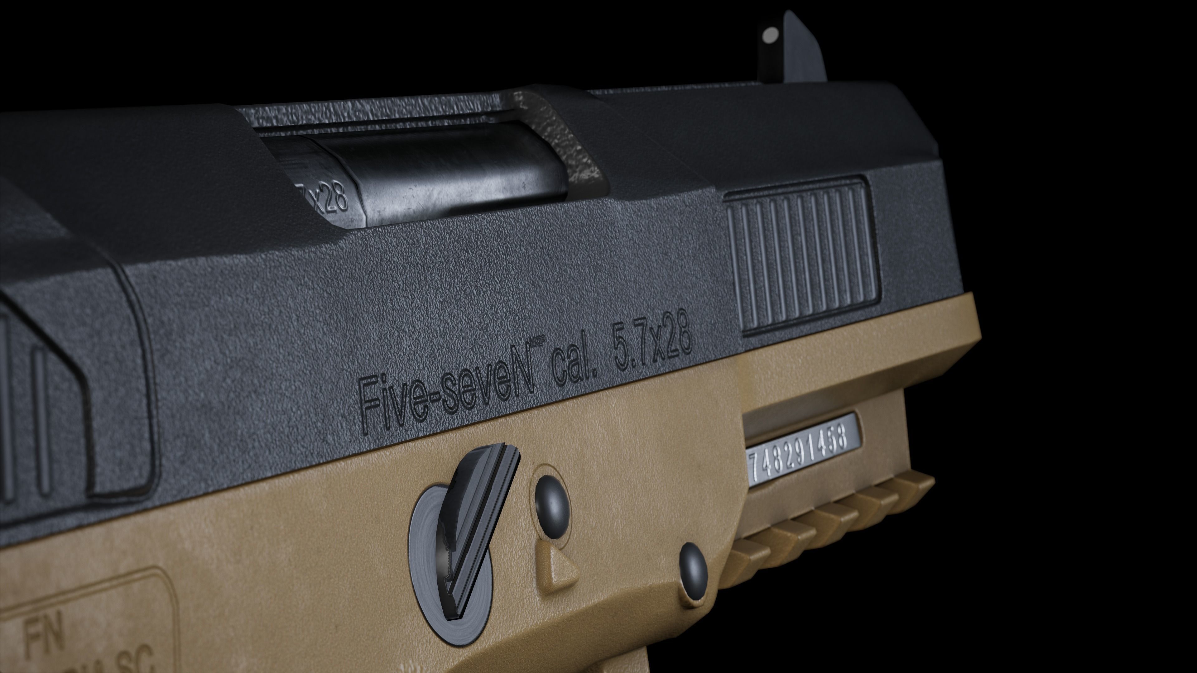 3D model FN Five-seveN Pistol VR / AR / low-poly | CGTrader