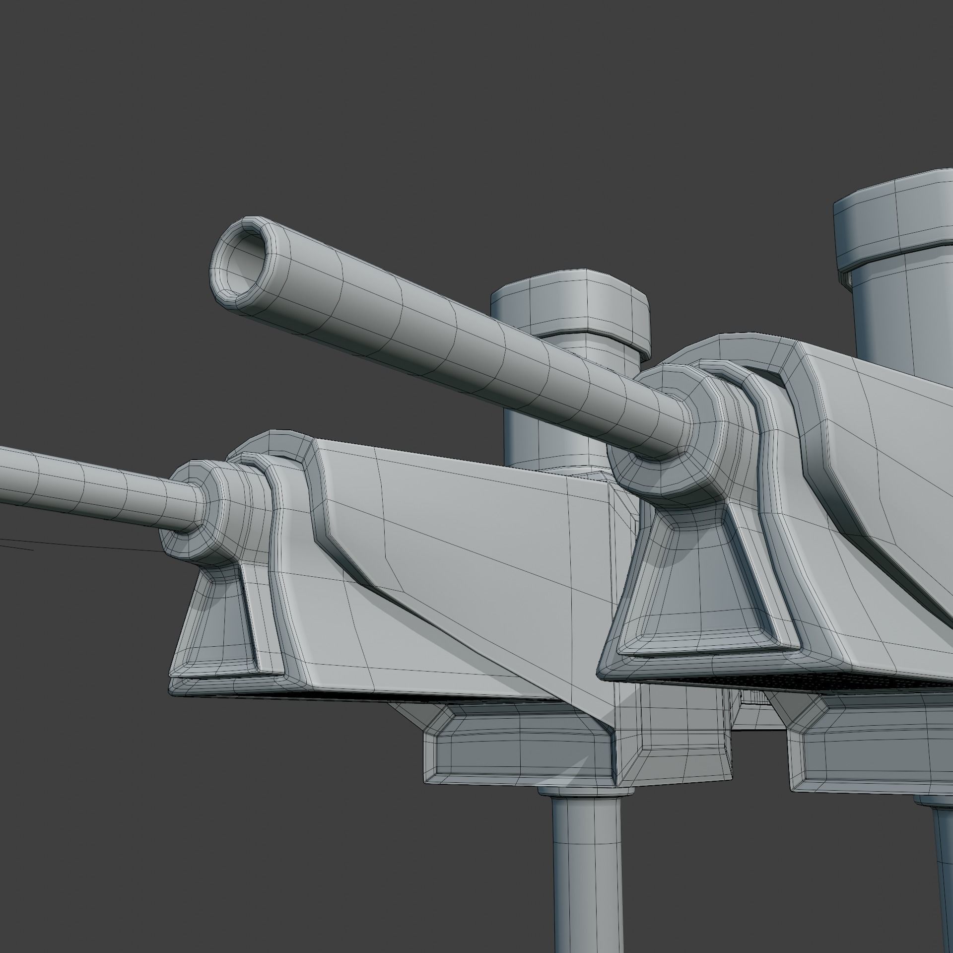 Scifi turret model 3D model rigged | CGTrader