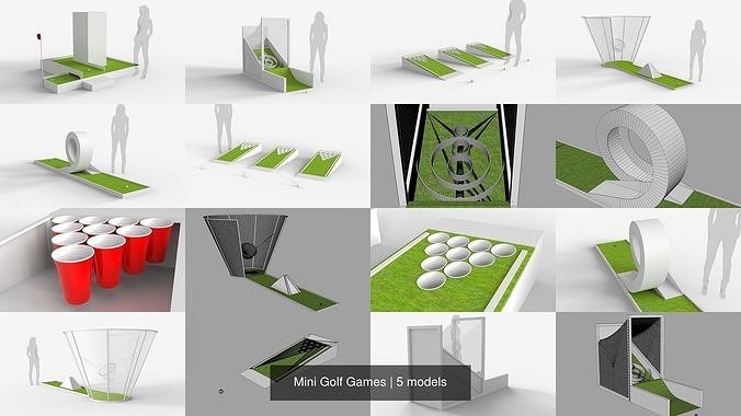 Mini Golf Games 3D Model Collection | CGTrader