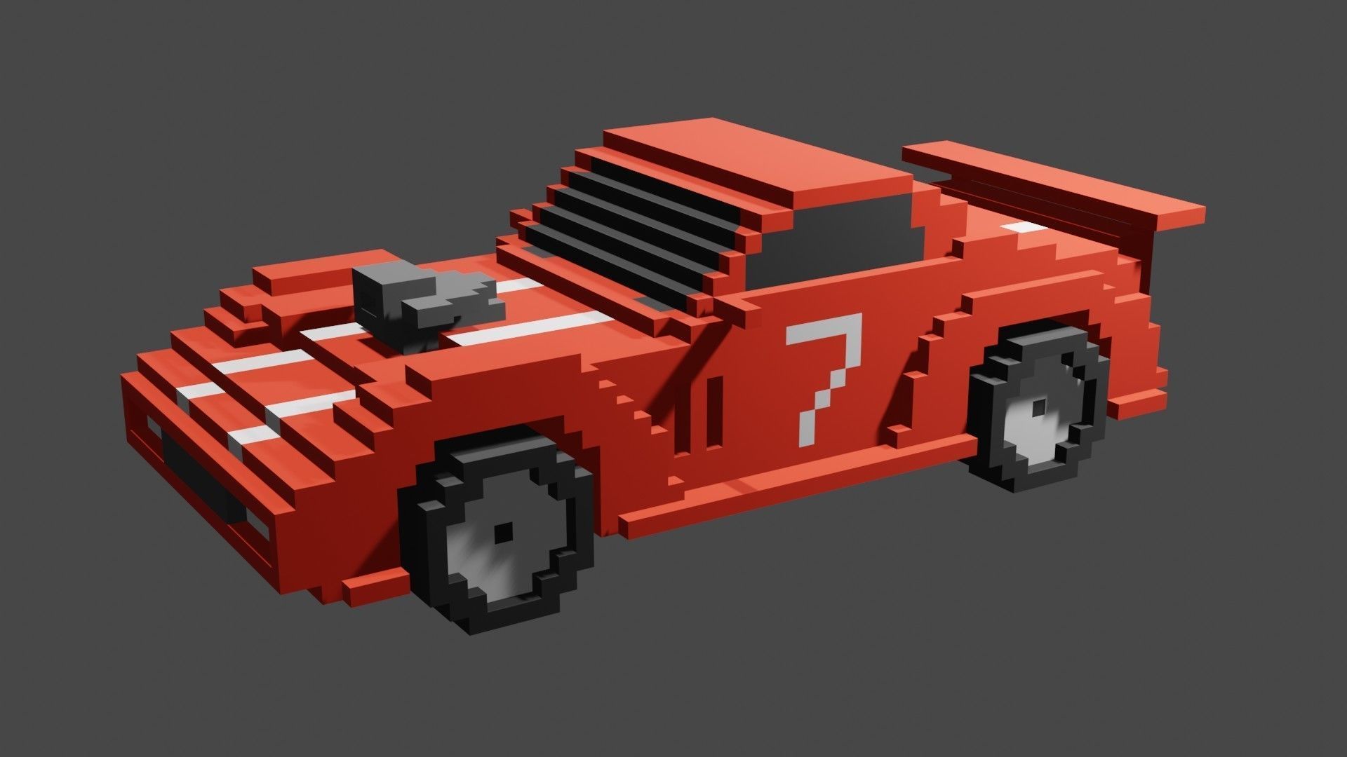 3D model Voxel race car for you games VR / AR / low-poly | CGTrader