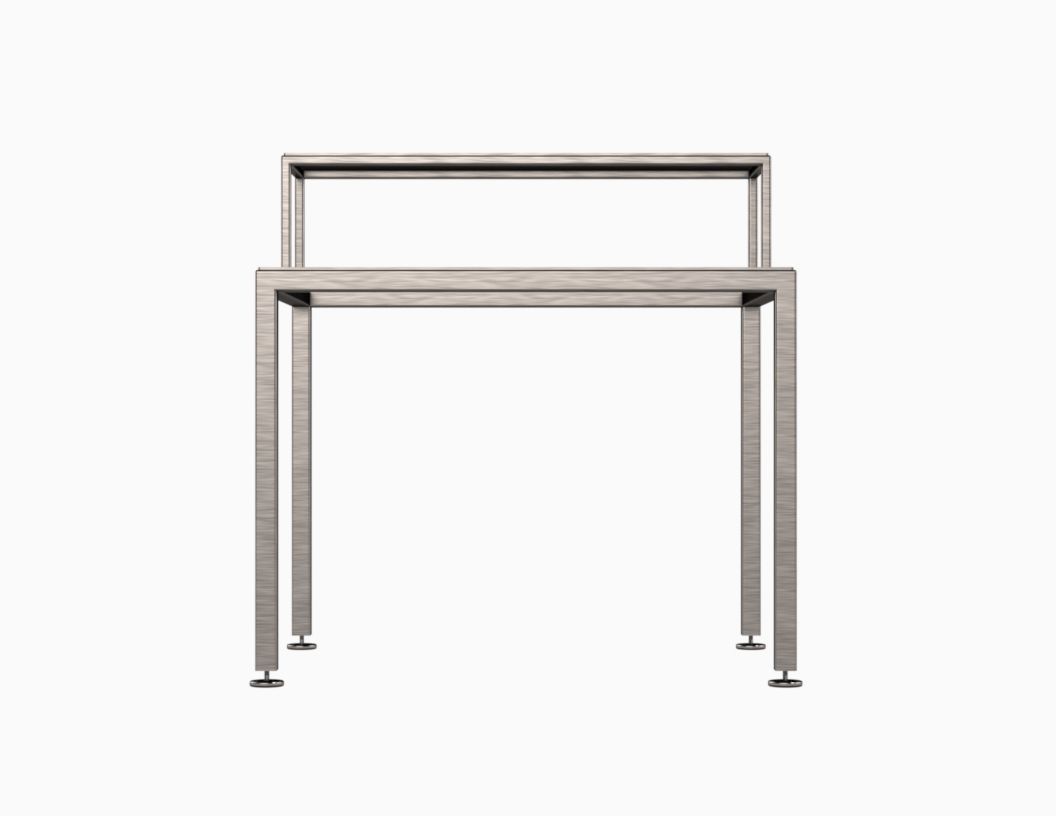 Stainless Steel Table With Shelf 3D model | CGTrader
