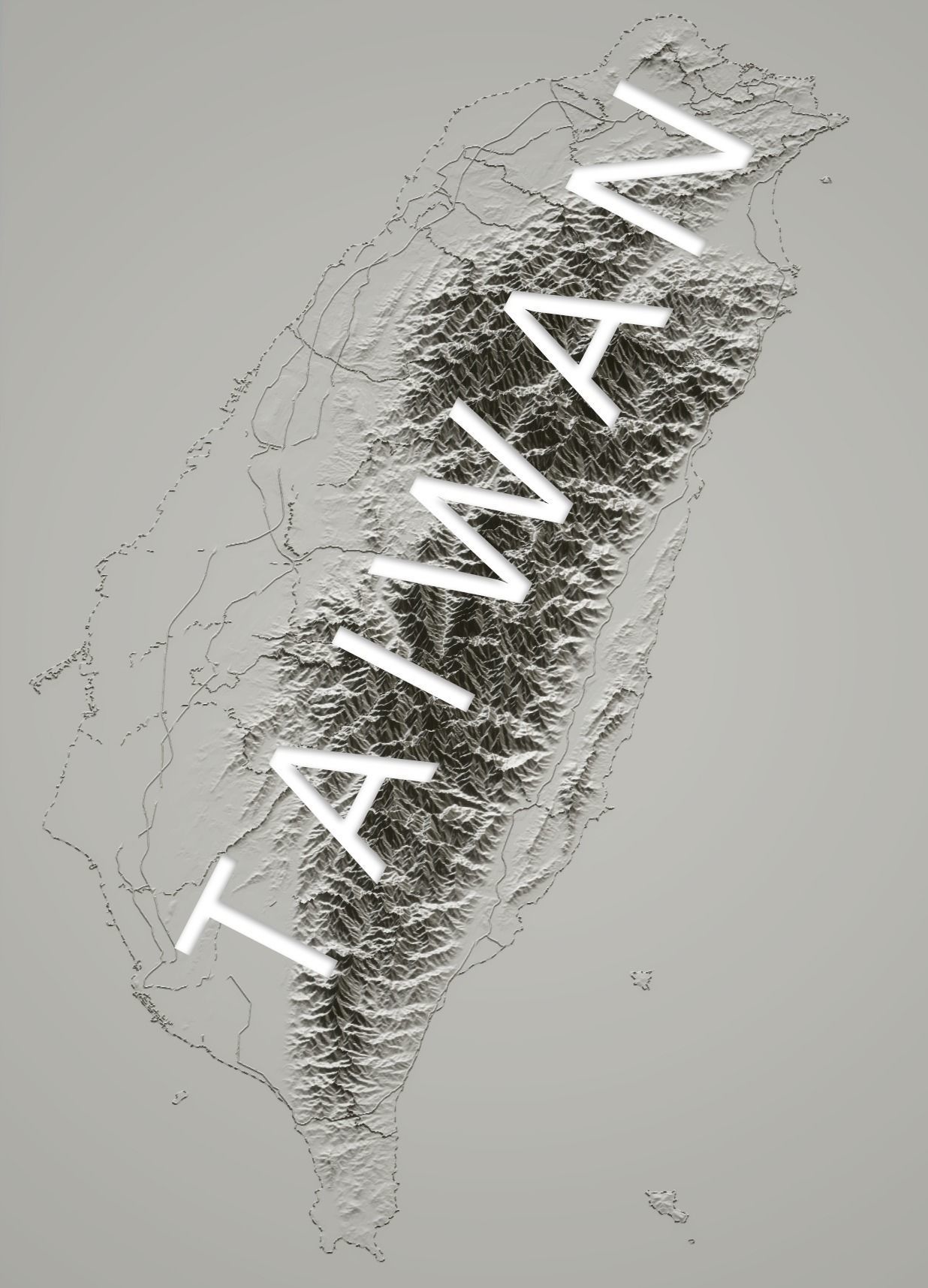 Taiwan main island Terrian Topography Digital Elevation SKP MAX 3D ...