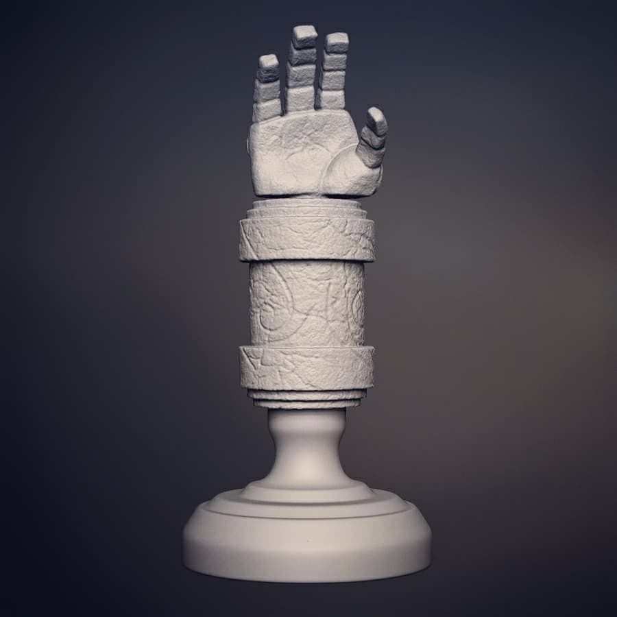 Hellboy Hand for 3d Print - Height 240 mm 3D model 3D printable | CGTrader