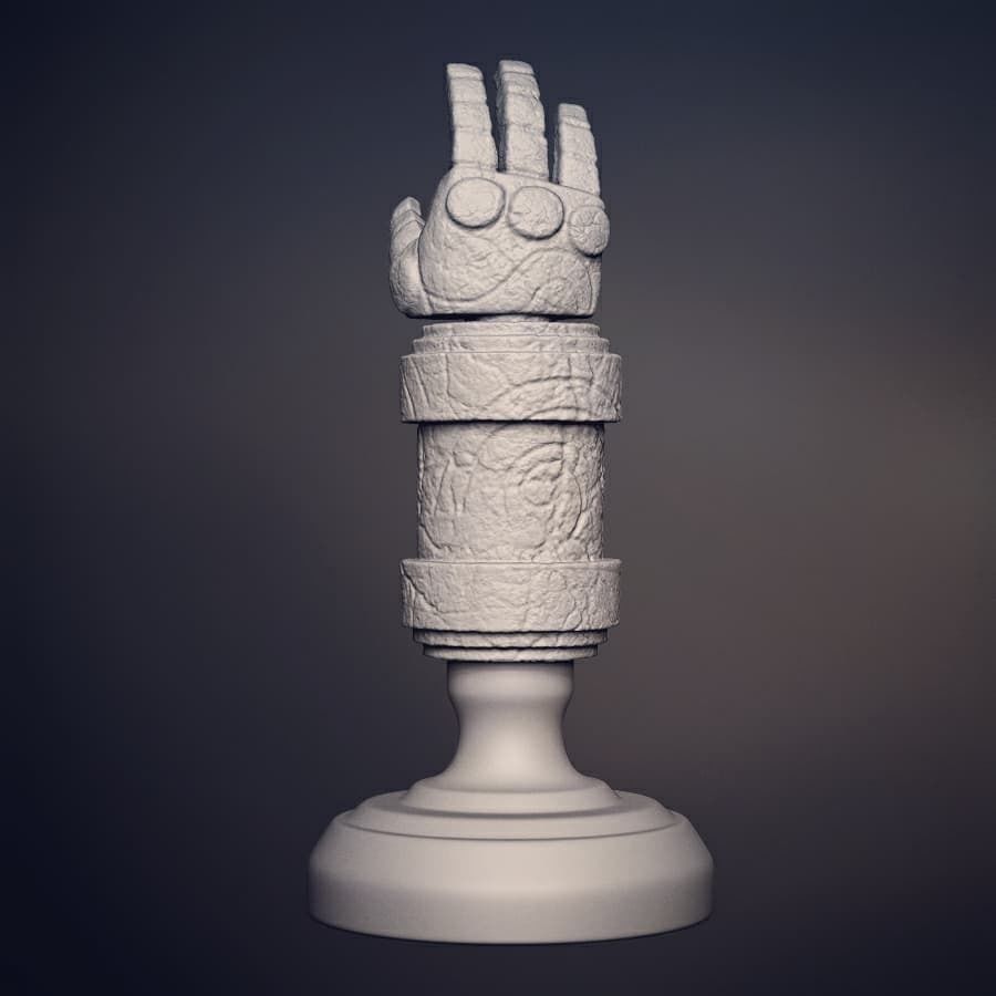 Hellboy Hand for 3d Print - Height 240 mm 3D model 3D printable | CGTrader