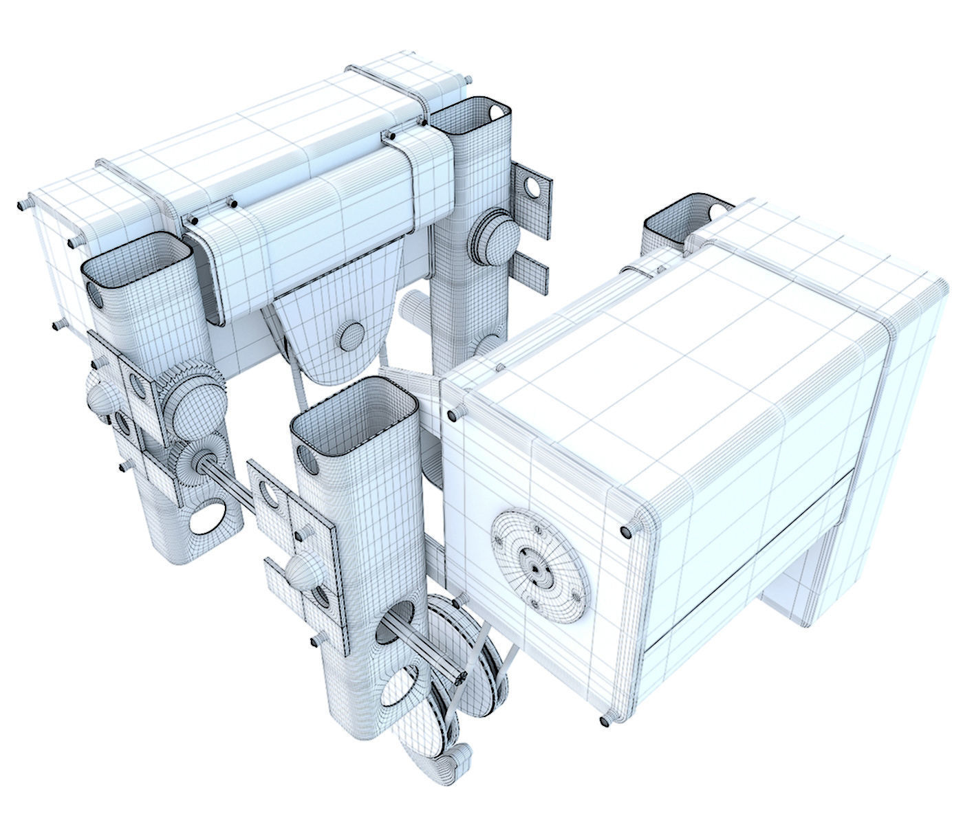 Industrial electric crane hoist 3D model | CGTrader
