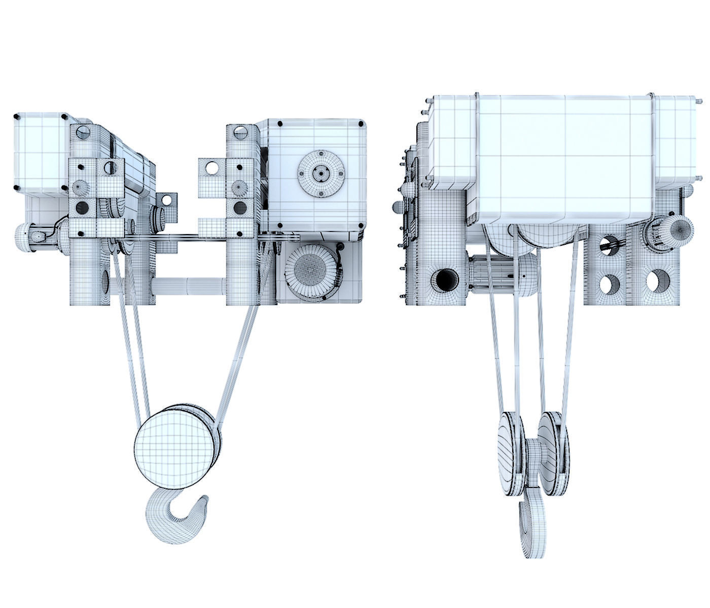 Industrial electric crane hoist 3D model | CGTrader