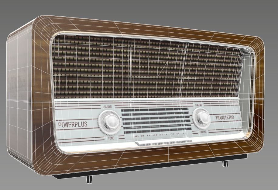 3D model Classical Radio Victorian PBR realistic VR / AR / low-poly ...