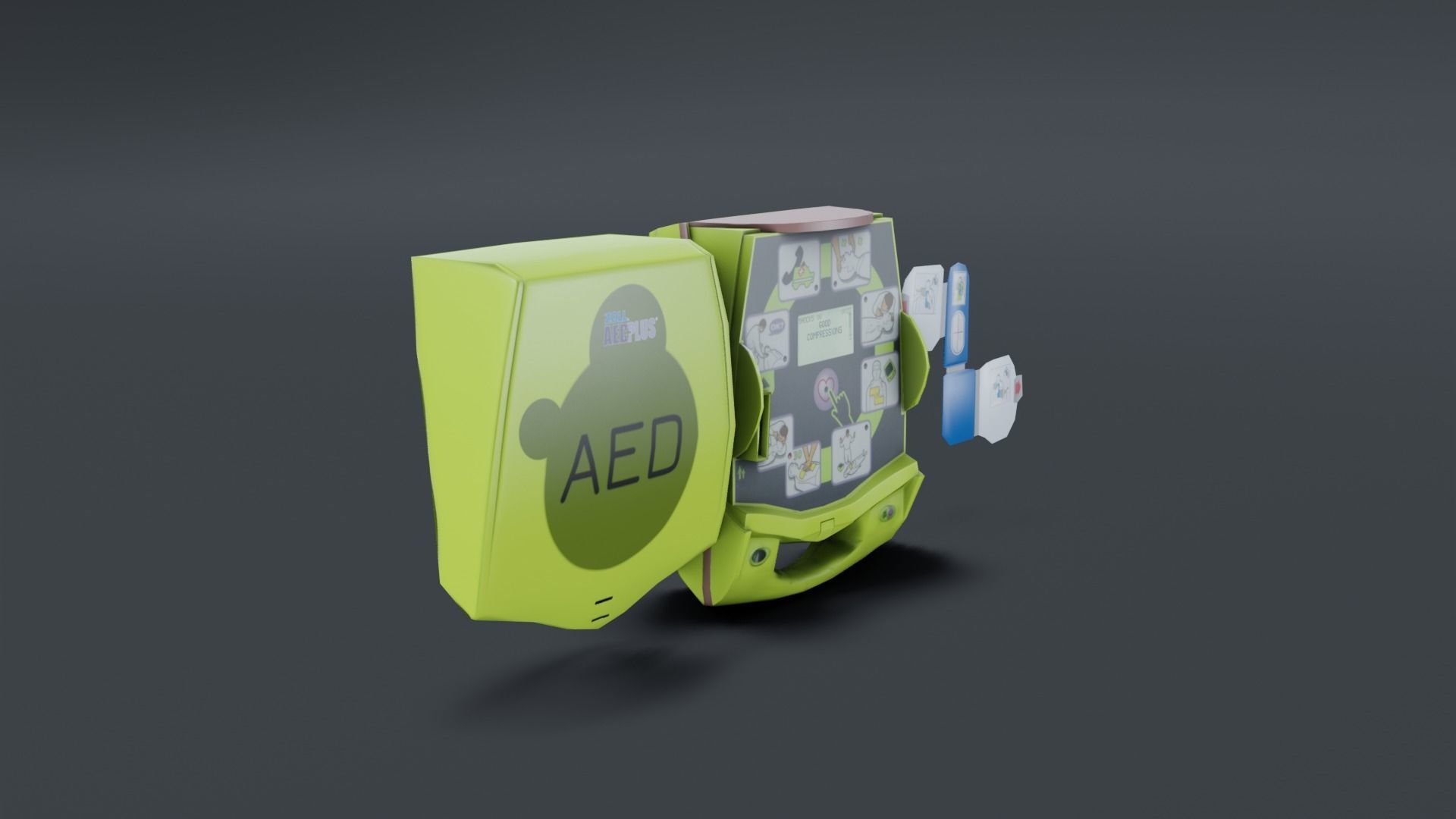 3D model AED Defibrillator VR / AR / low-poly | CGTrader