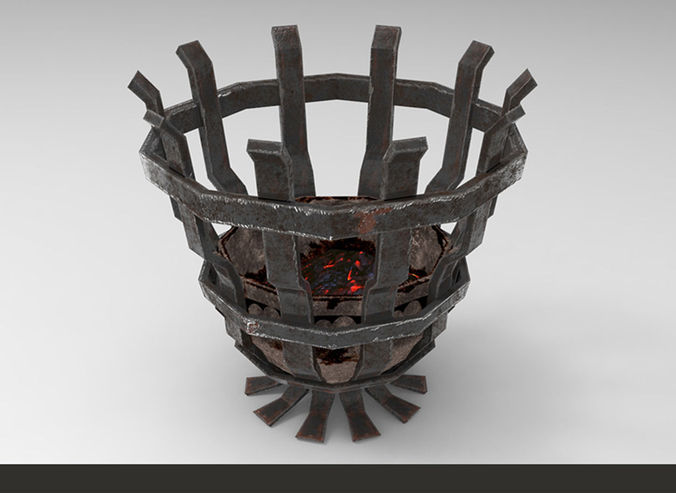 3D model Metallic ancient brazier light VR / AR / low-poly | CGTrader