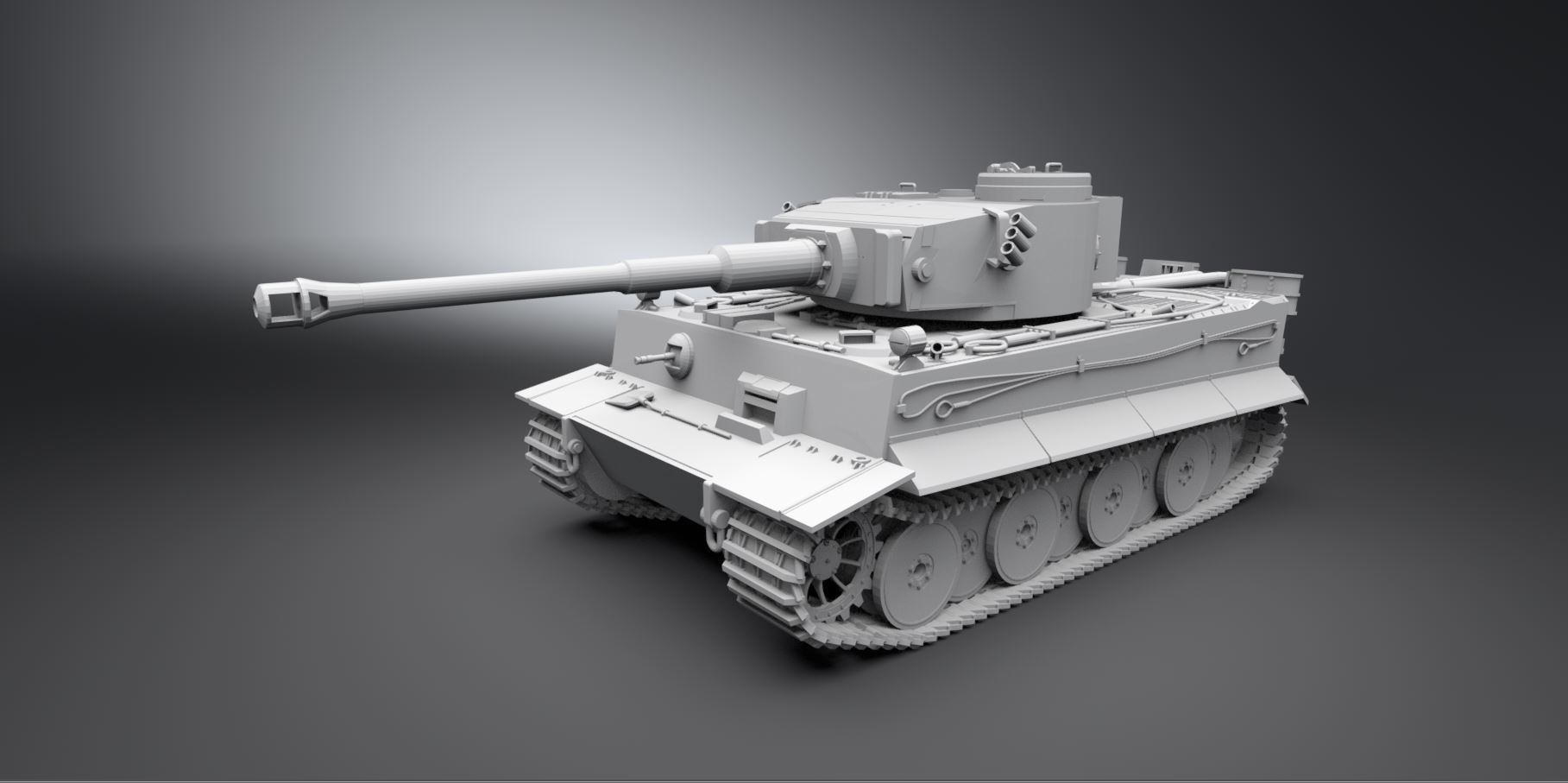 Tiger Tank Early Scale model 3D model 3D printable | CGTrader