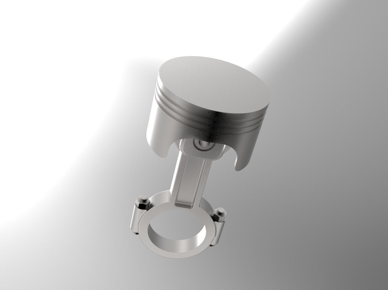 Piston - connecting rod 3D model | CGTrader