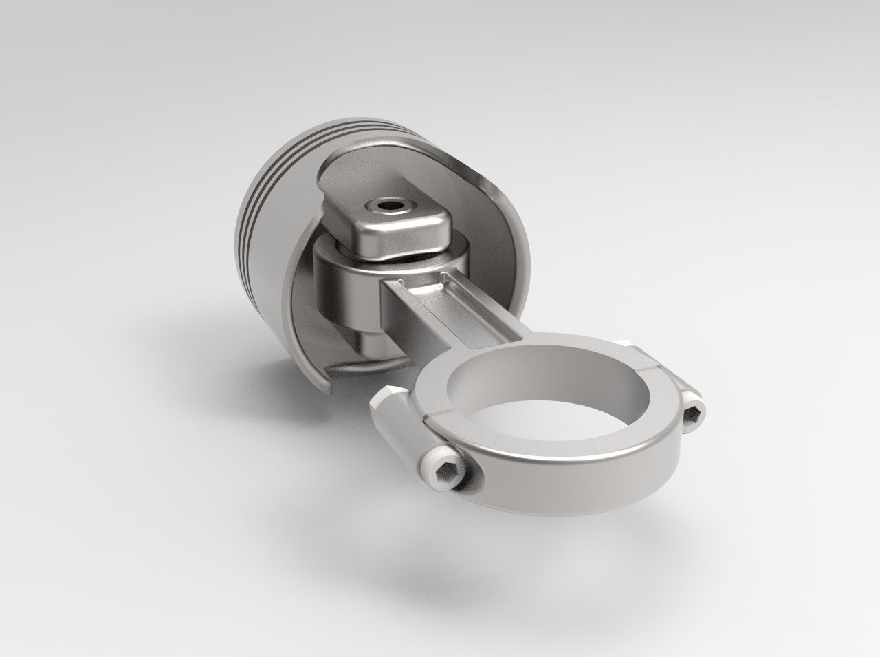 Piston - connecting rod 3D model | CGTrader