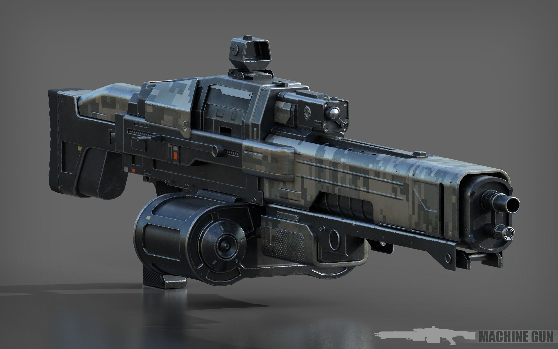 Machine gun 3D model | CGTrader