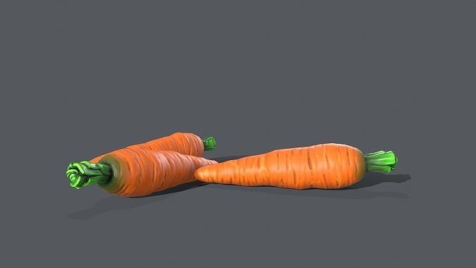 3D model Carrot 3D model three carrots VR / AR / low-poly | CGTrader