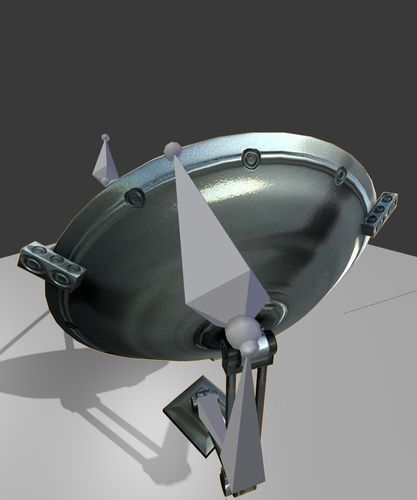 Satellite dishes rigged and low poly free VR / AR / low-poly 3D model ...