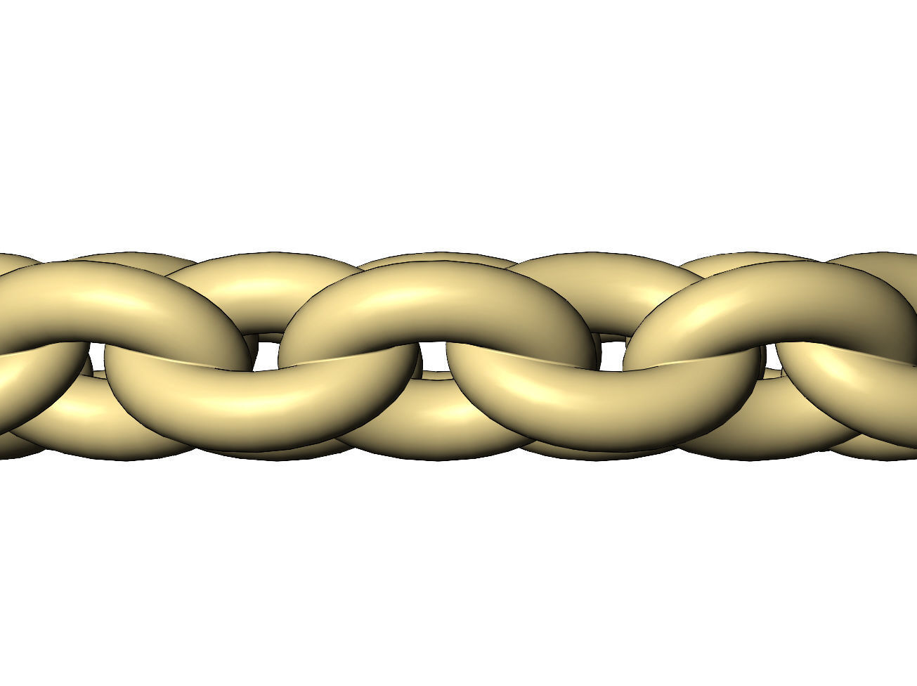 Simple stacker chain link band 3D model 3D printable | CGTrader