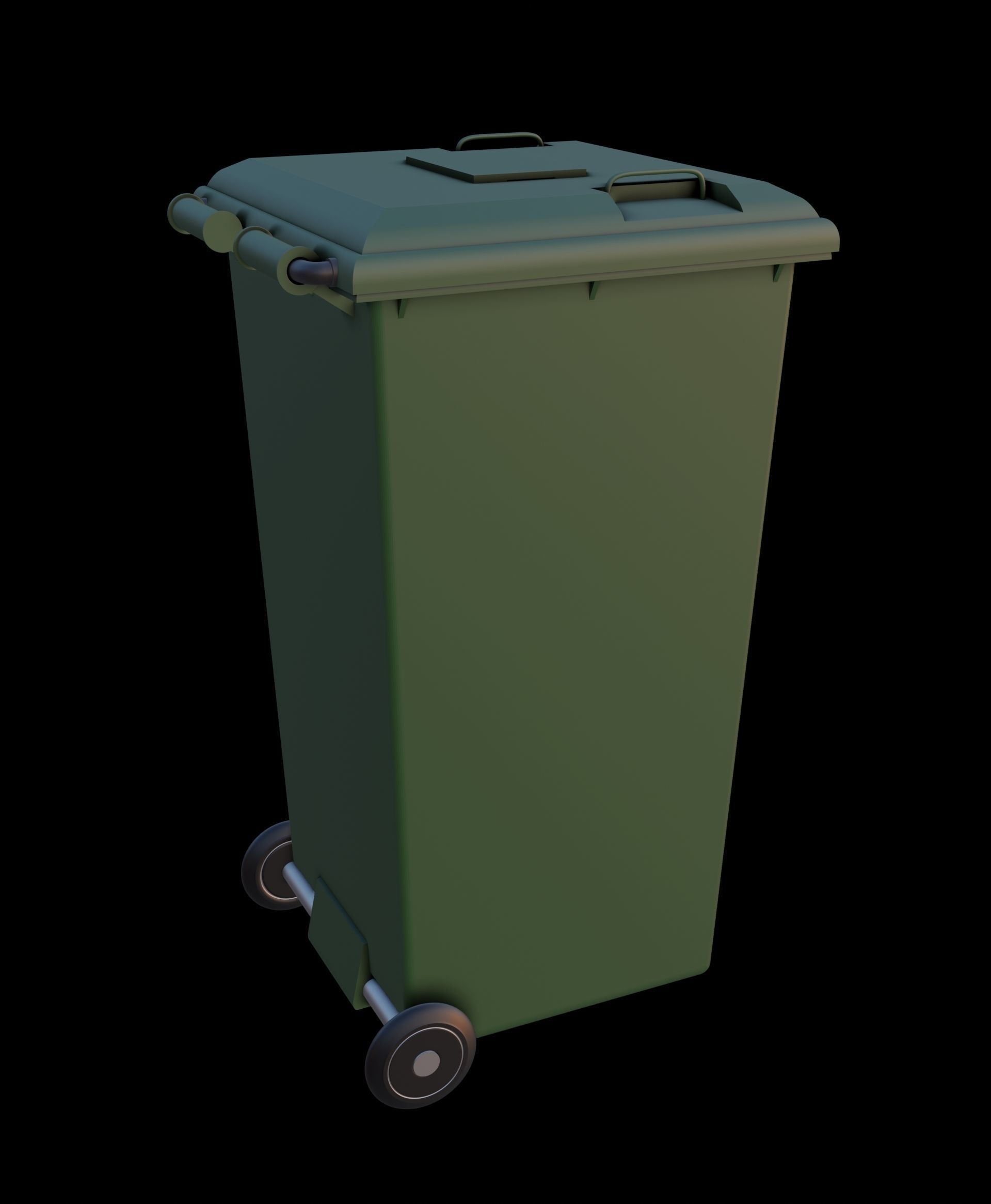Rubbish bin 3D model animated | CGTrader