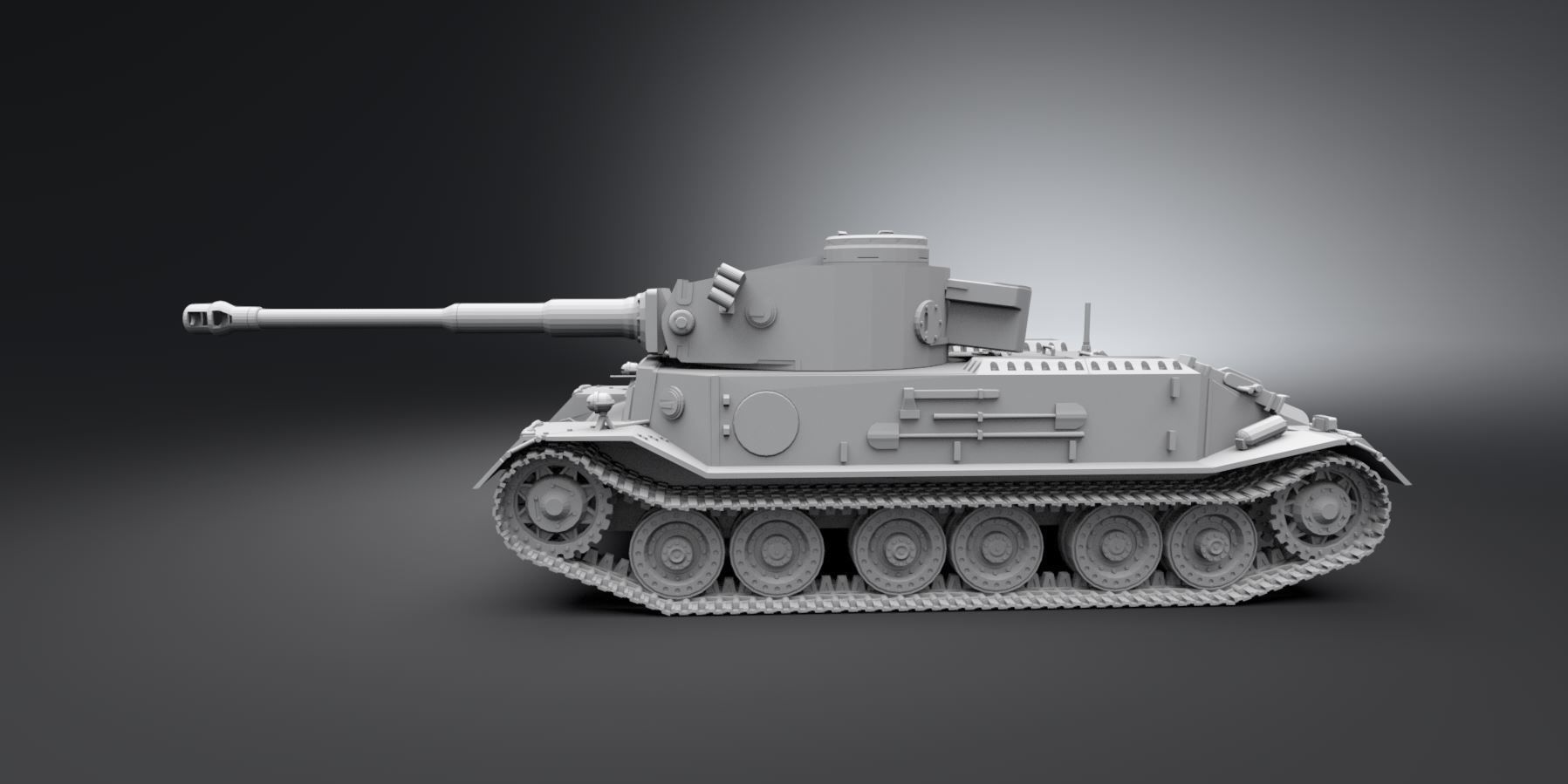 Vk 4501 Tiger Scale model 3D model 3D printable | CGTrader