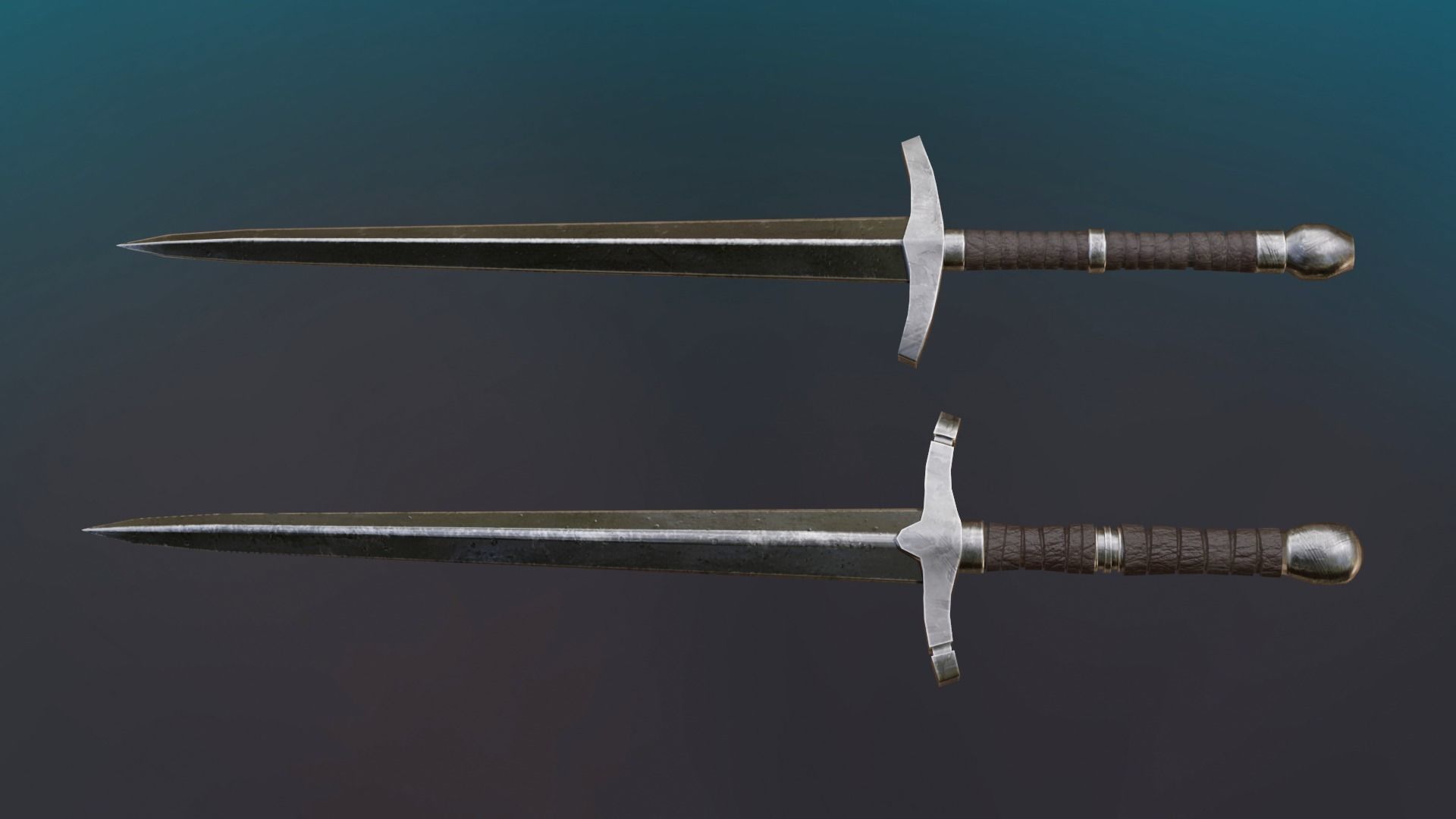 3D model Two low-poly swords 3D models VR / AR / low-poly | CGTrader