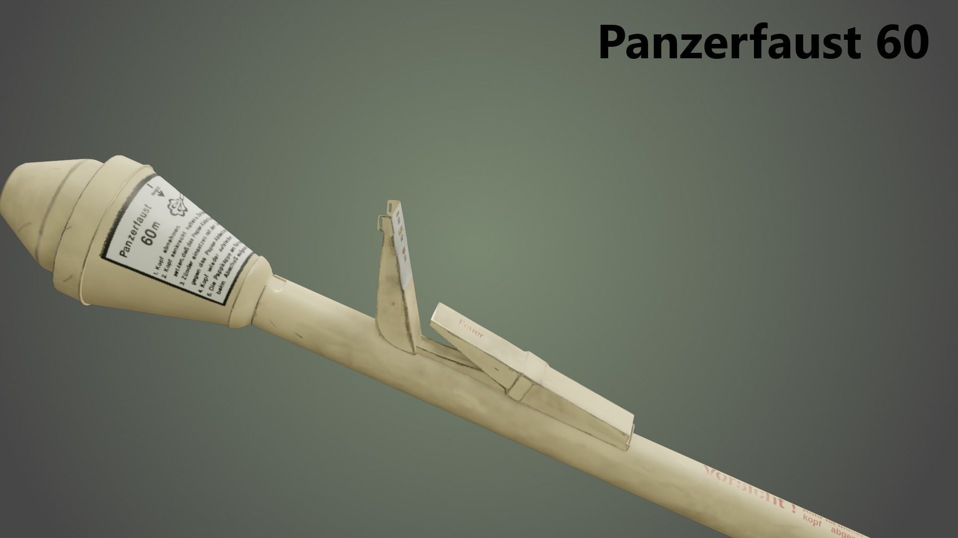 3D model Panzerfaust 60 VR / AR / low-poly | CGTrader