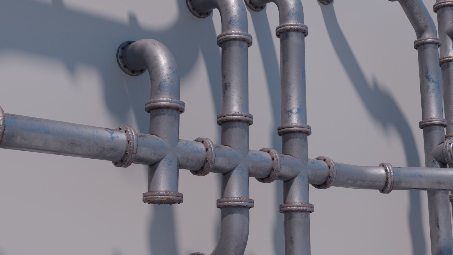 3D model Modular Pipes set VR / AR / low-poly | CGTrader
