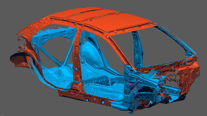 Mitsubishi Lancer Evolution 8 Chassis Interior 3D Scan 3D model | CGTrader
