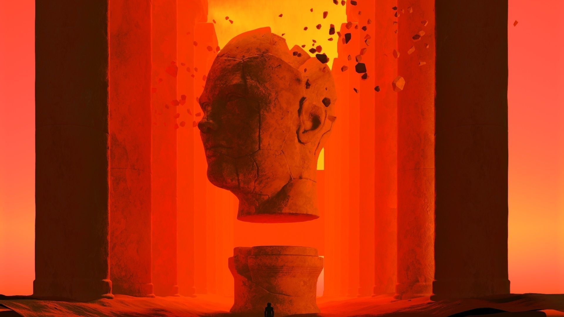 Sci-Fi art In shadow of the broken colossus 3D model | CGTrader