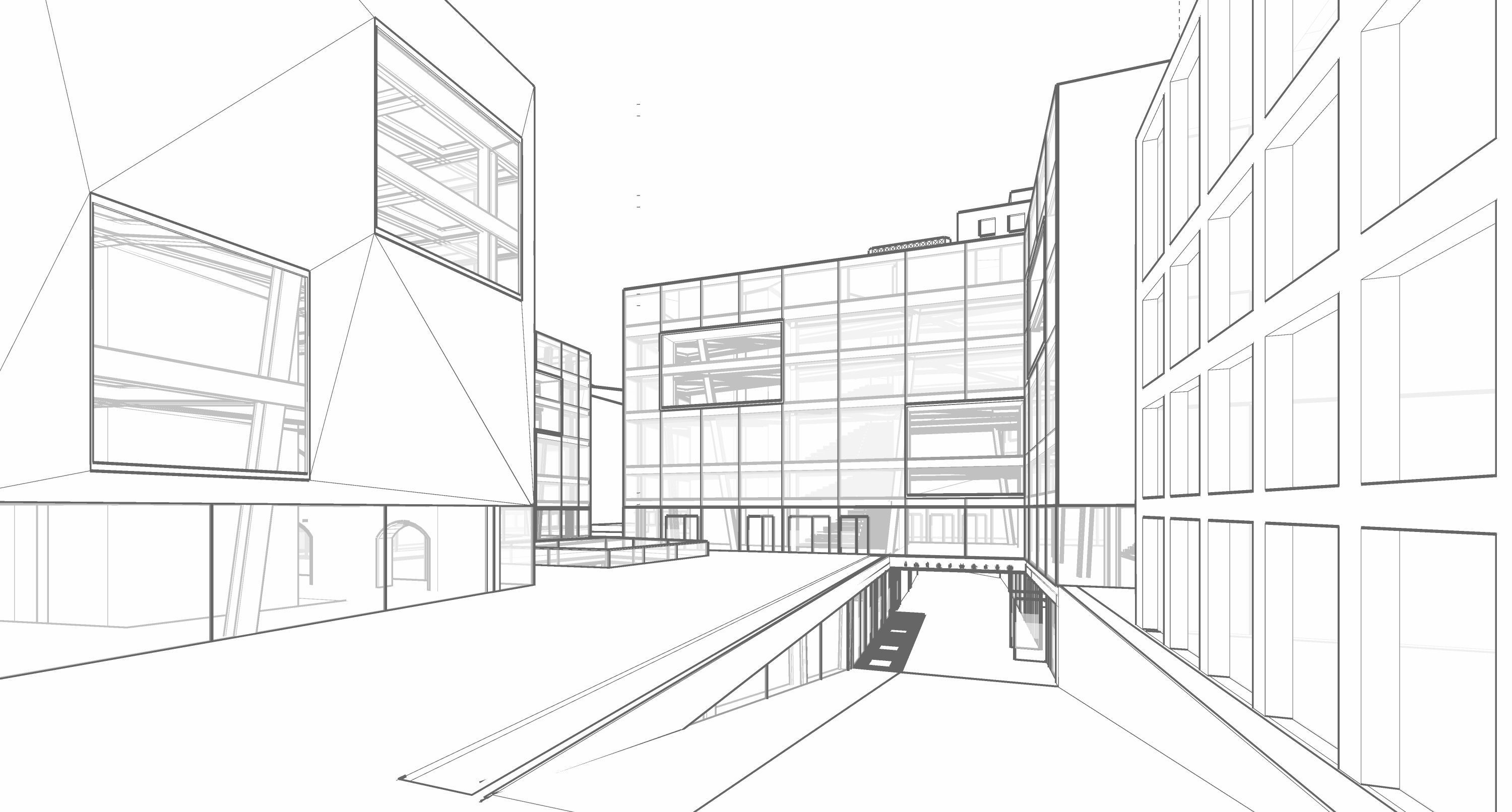 Modern College Campus Building 3D model animated rigged | CGTrader